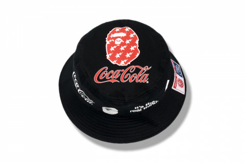 BAPE x Coca Cola Bucket Hat Black - GLAB.VN