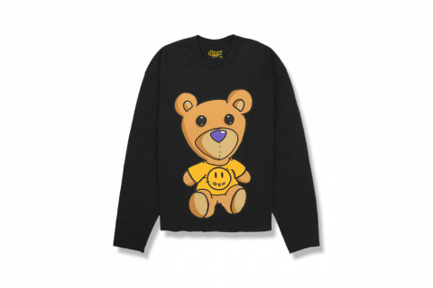 Drew House Teddy Theodore L/S Tee Black - GLAB.VN