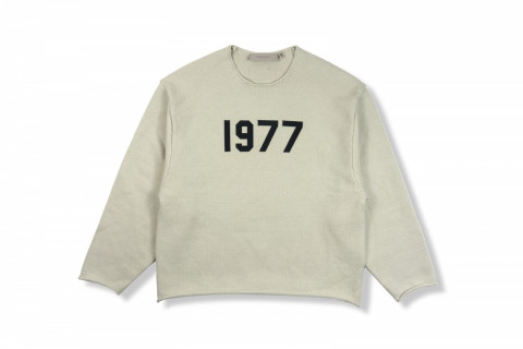 Fear of God Essentials 1977 Raw Edge Sweater Wheat - GLAB.VN