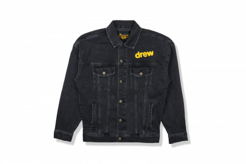 Drew House Chenille Mascot Patch Trucker Jacket Black - GLAB.VN