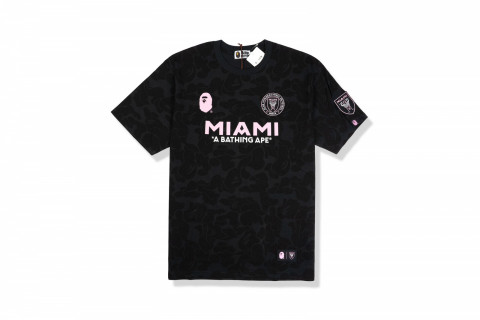 BAPE x Inter Miami CF Camo Tee Black - GLAB.VN