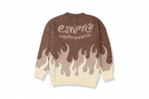 Empty Reference Knit Flame Cardigan Brown - GLAB.VN