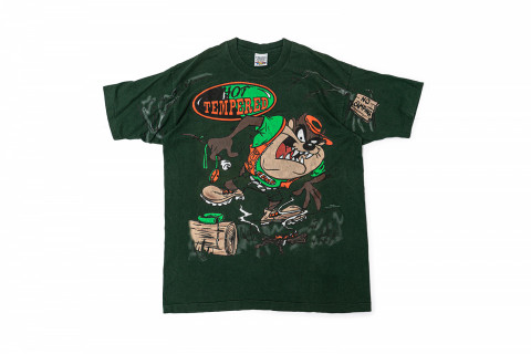 Vintage 90s Looney Tunes Taz Hot Tempered Tee - GLAB.VN
